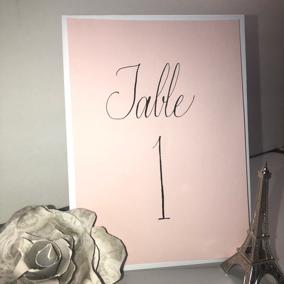 Party Supplies | Handmade Custom Calligraphy Table Cards | Poshmark
